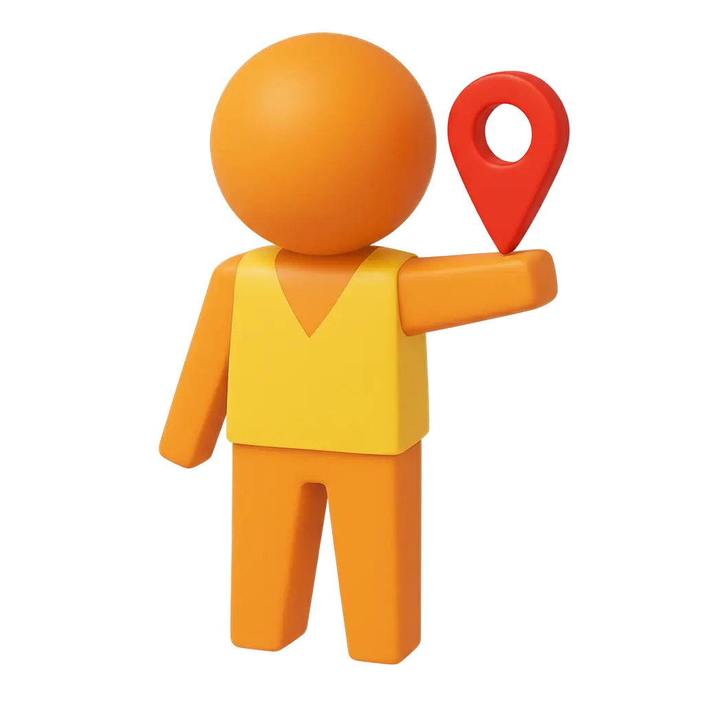 Pegman with crosshairs